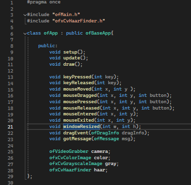 Biblioteca OpenFrameworks